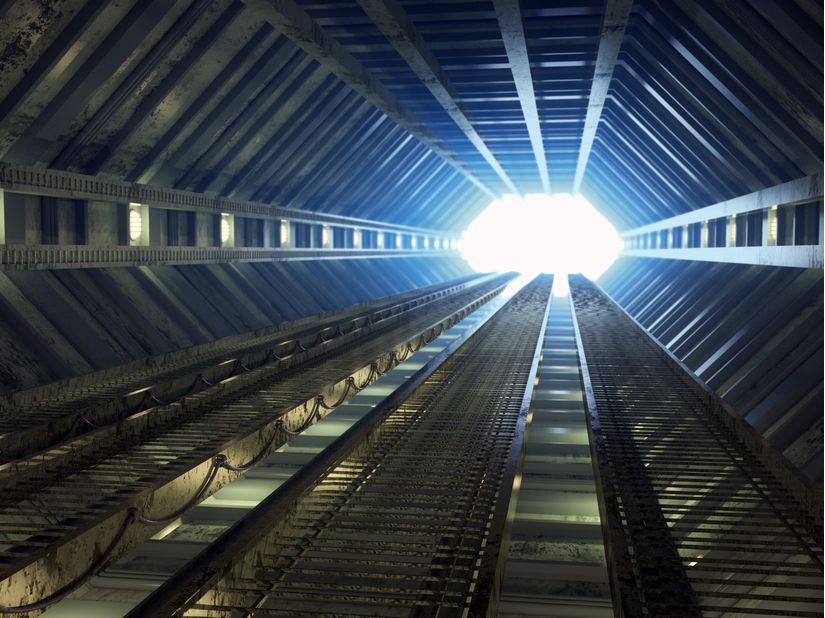 Corridor Leading To Light Wall Mural - Murals Your Way