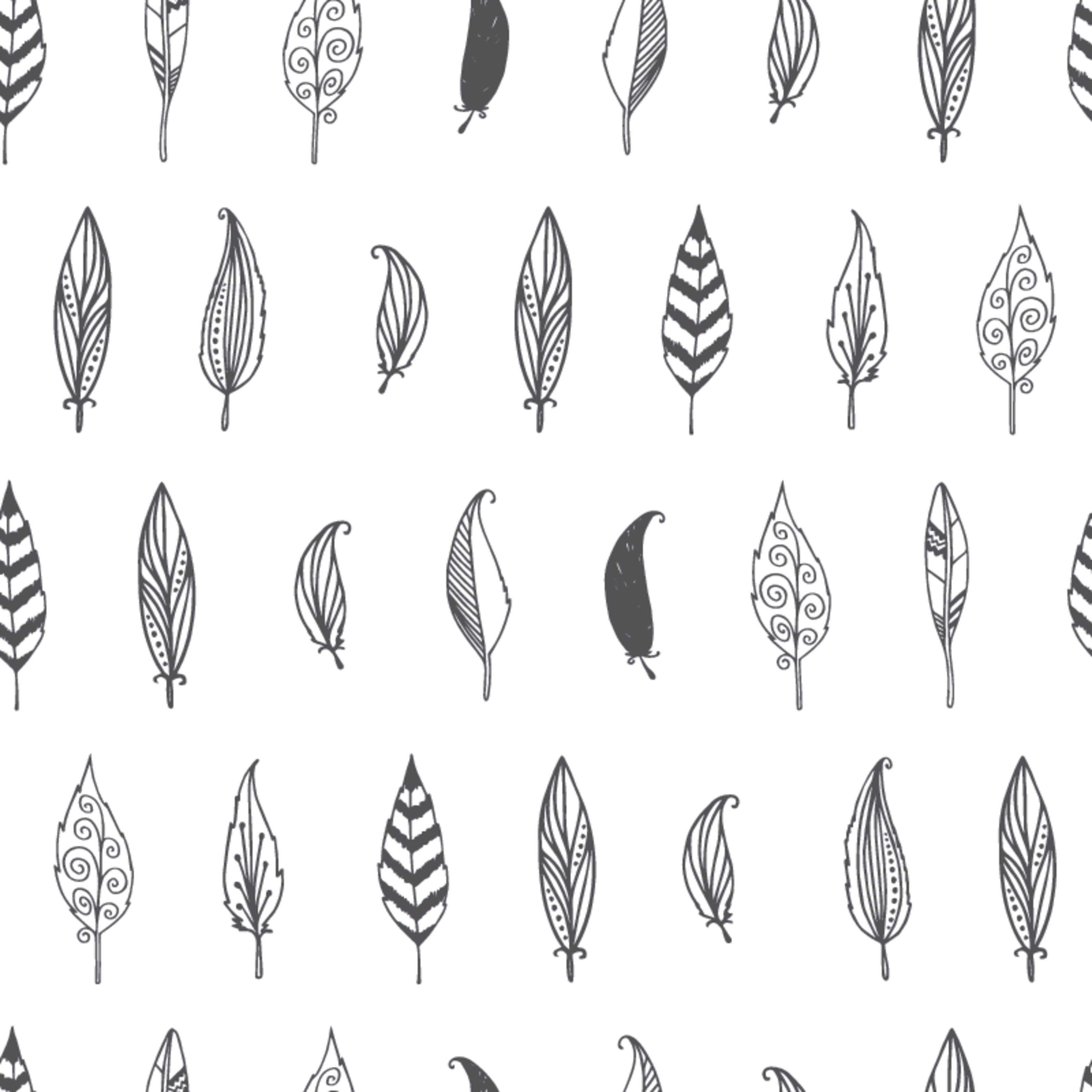 Feather Plume Pattern Wall Mural - Murals Your Way