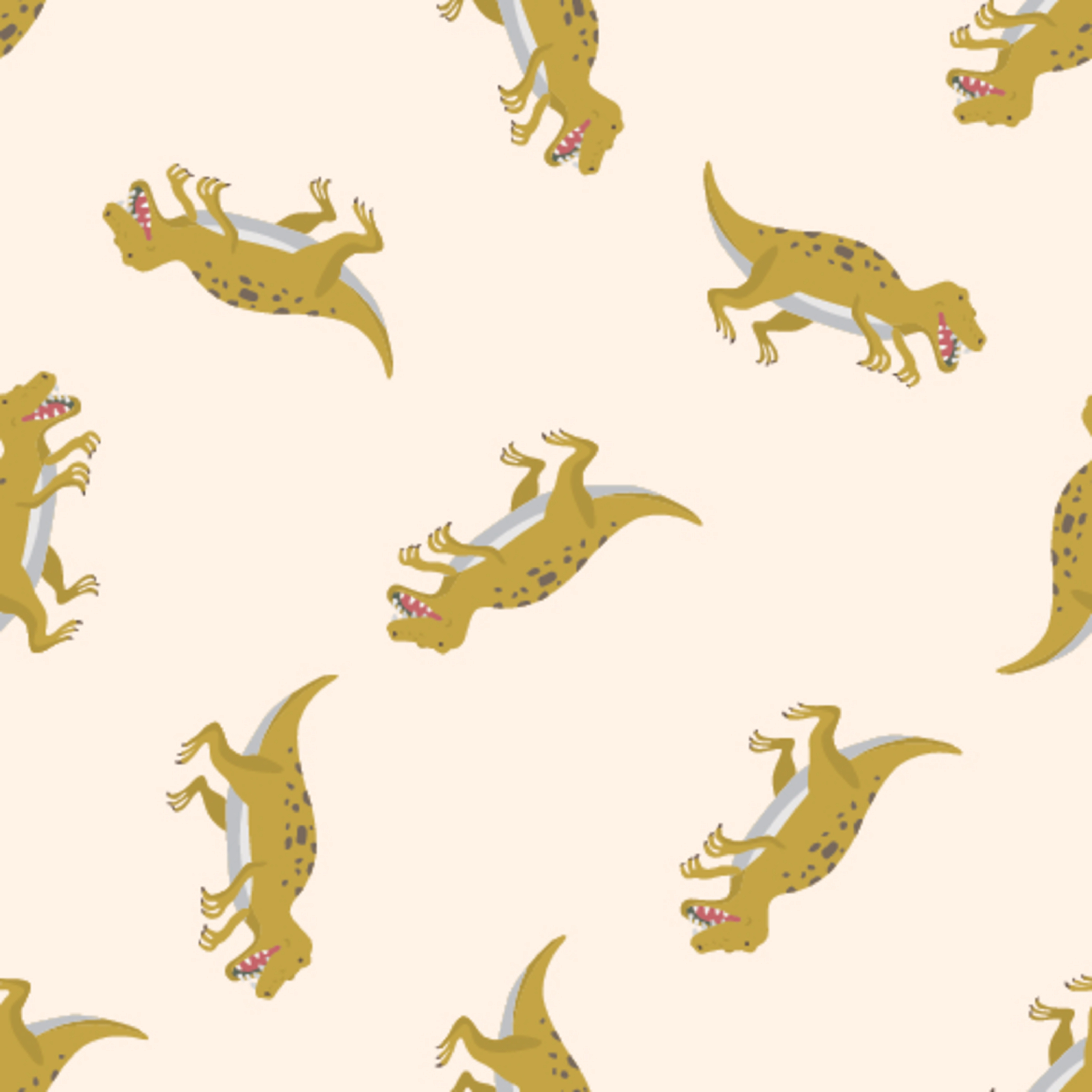 Yellow T-Rex Pattern Mural - Murals Your Way