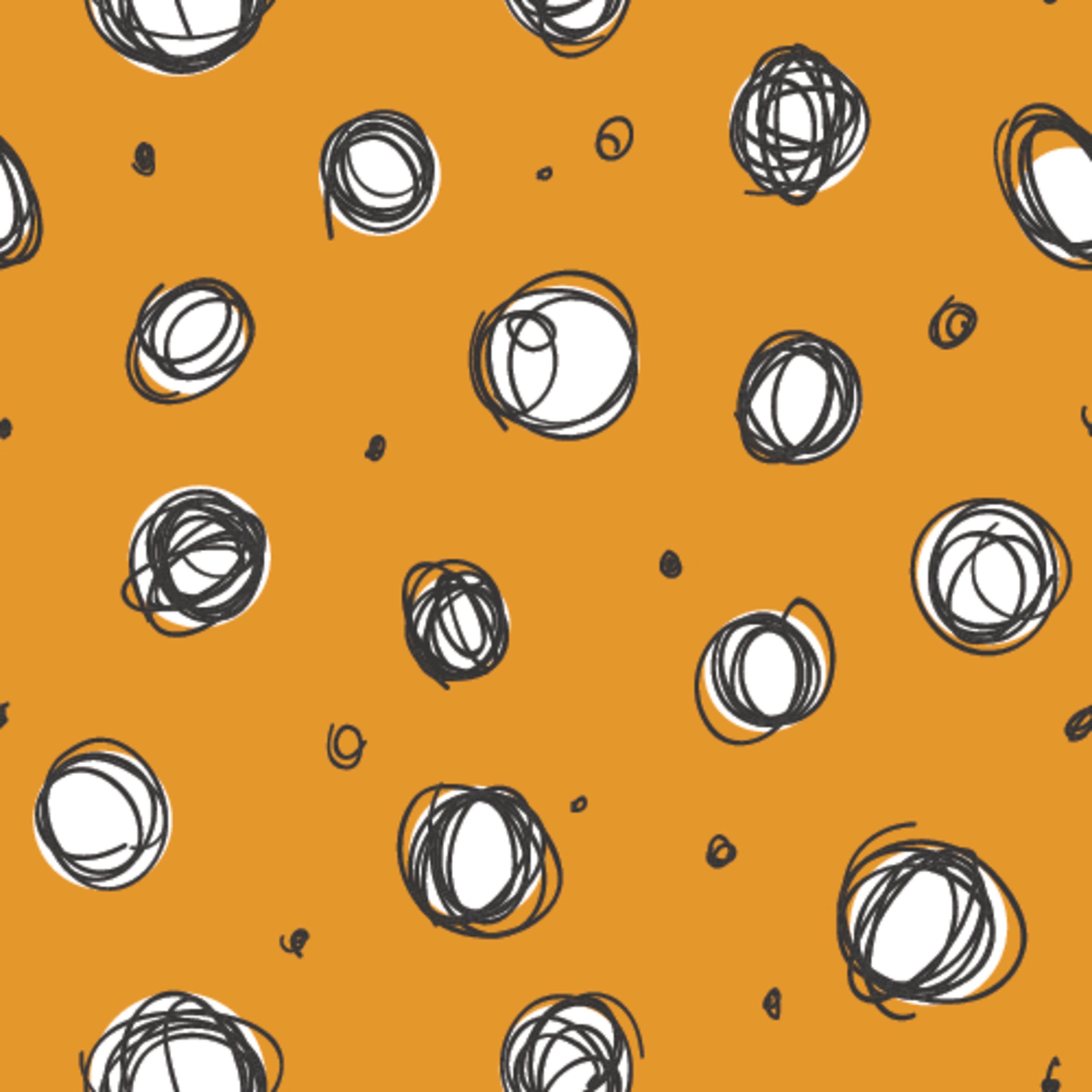 Silly Circle Doodles Pattern Wallpaper - Murals Your Way