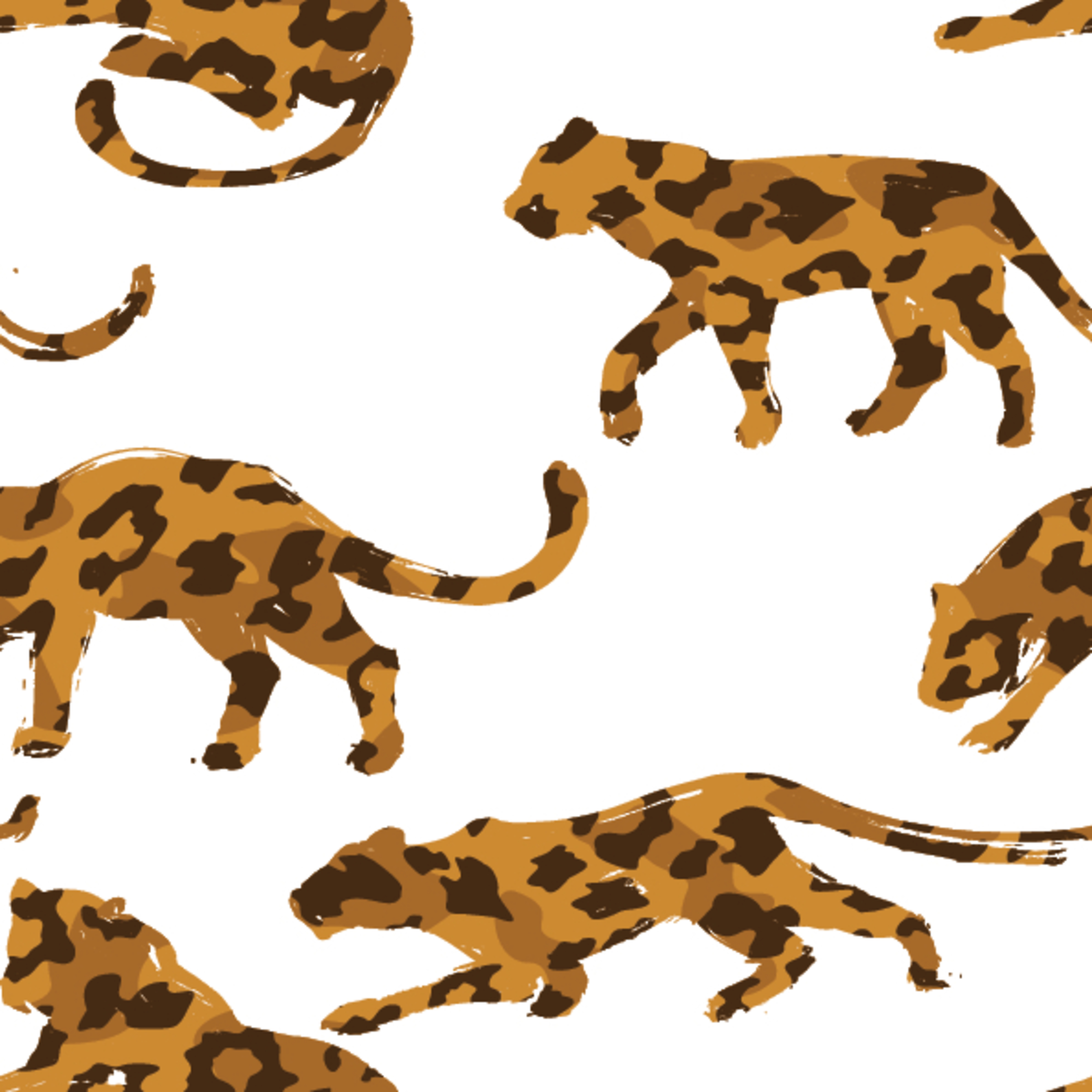 Hand Drawn Leopard Pattern Wallpaper - Murals Your Way