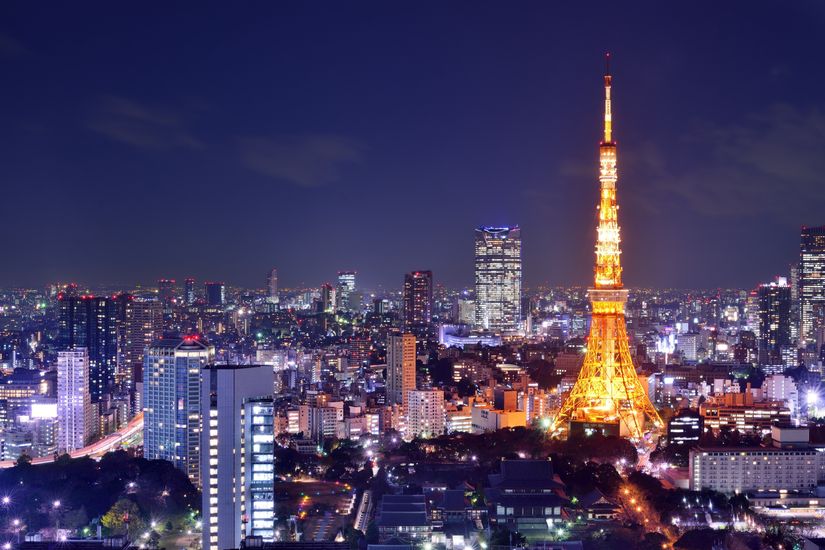 Tokyo Tower Mural - Murals Your Way