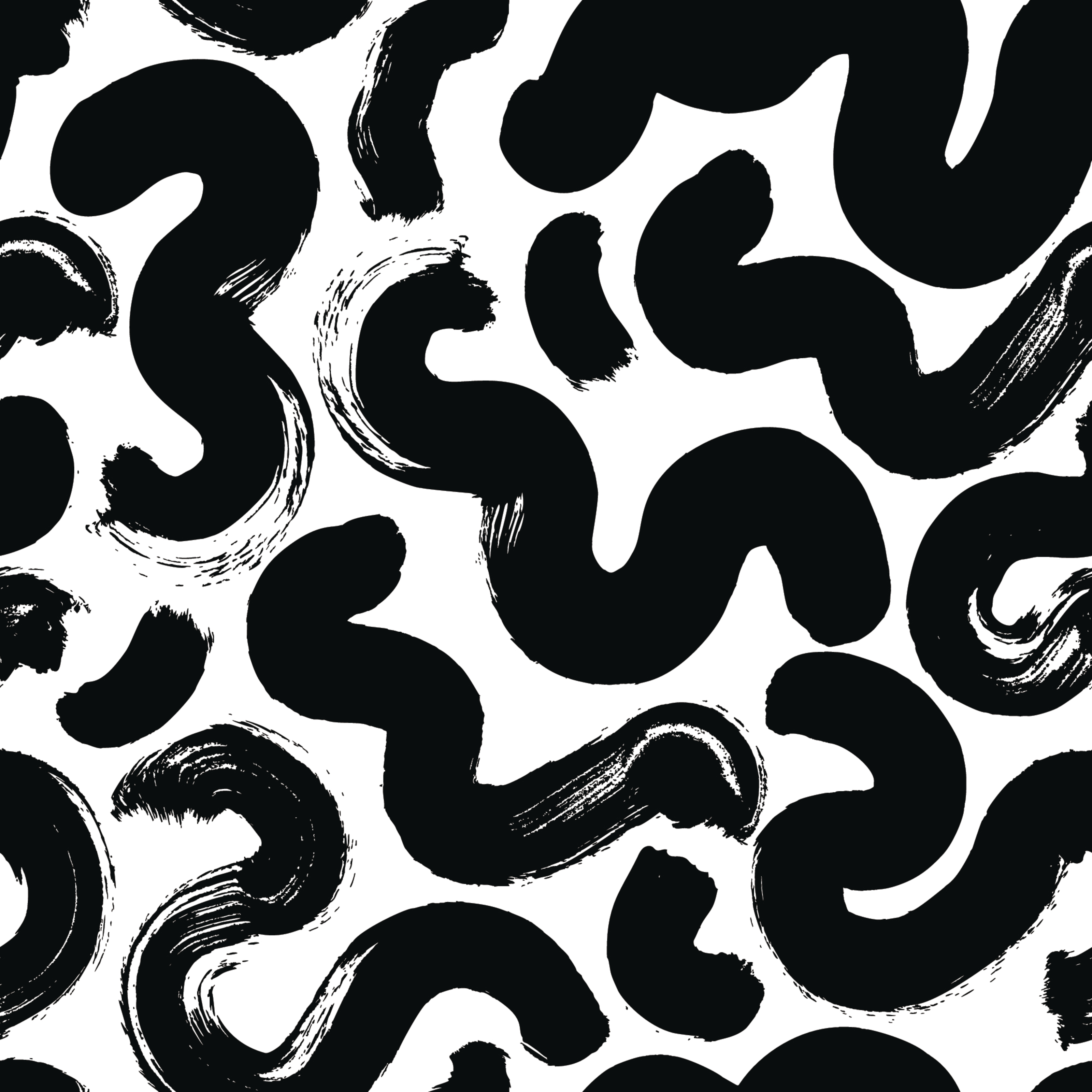 Squiggly Doodle Pattern Wallpaper - Murals Your Way