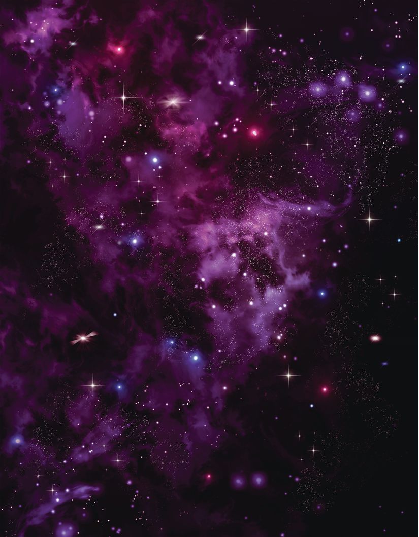 Purple Space Smoke Wall Mural - Murals Your Way