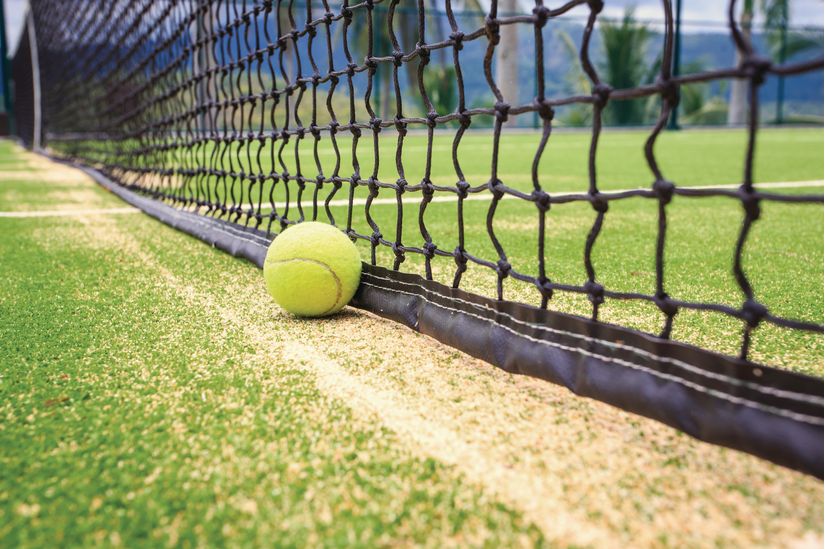 On The Tennis Court Wall Mural - Murals Your Way