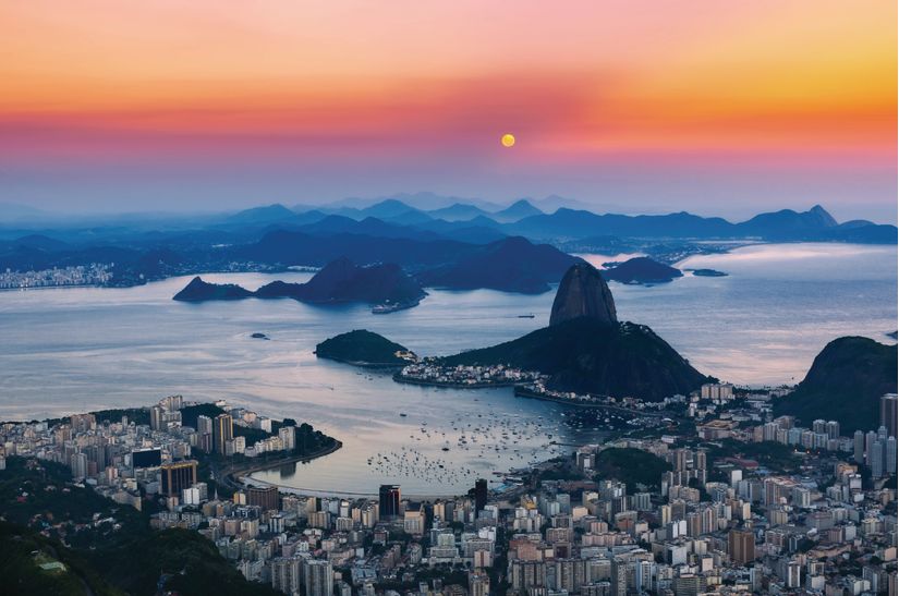 Colorful Sunset Over Rio Mural - Murals Your Way
