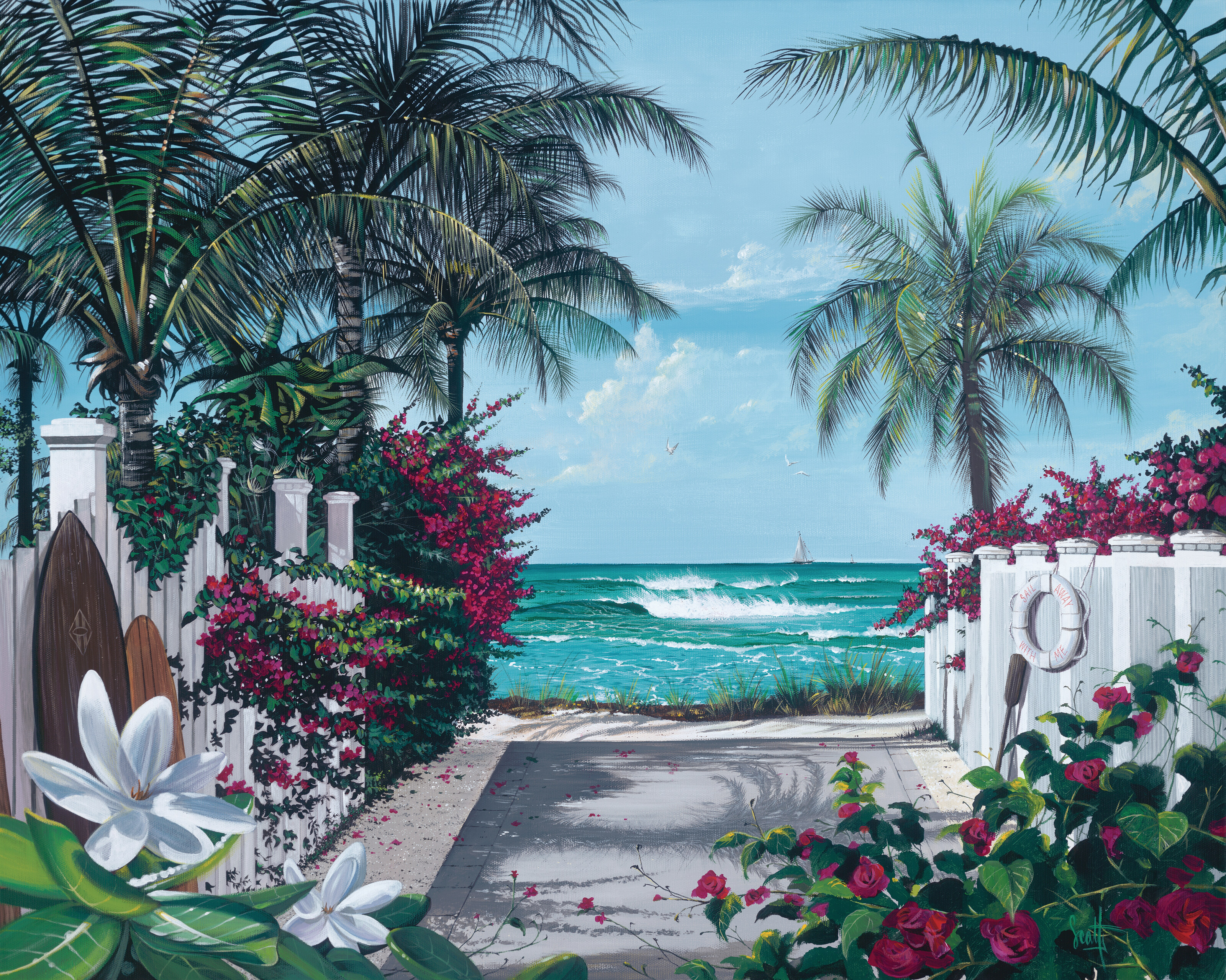 Pathway To Paradise Mural By Scott Westmoreland - Murals Your Way