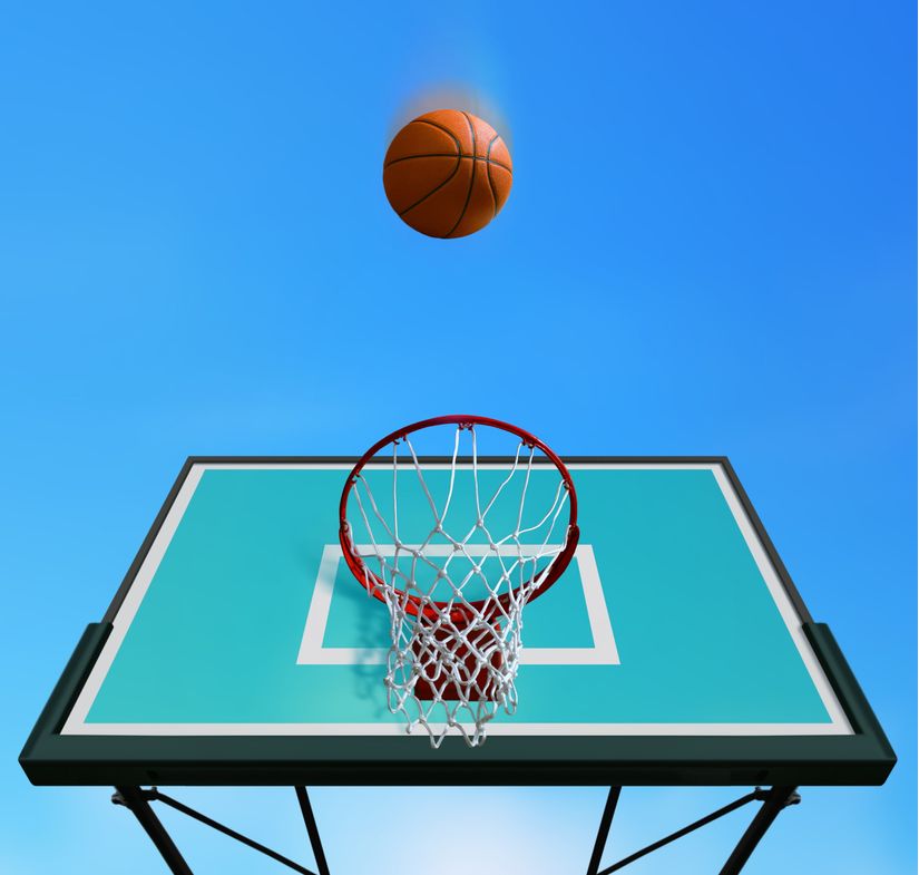 Swish Basketball Backgrounds Basketball Ball Enter The Basket In A
