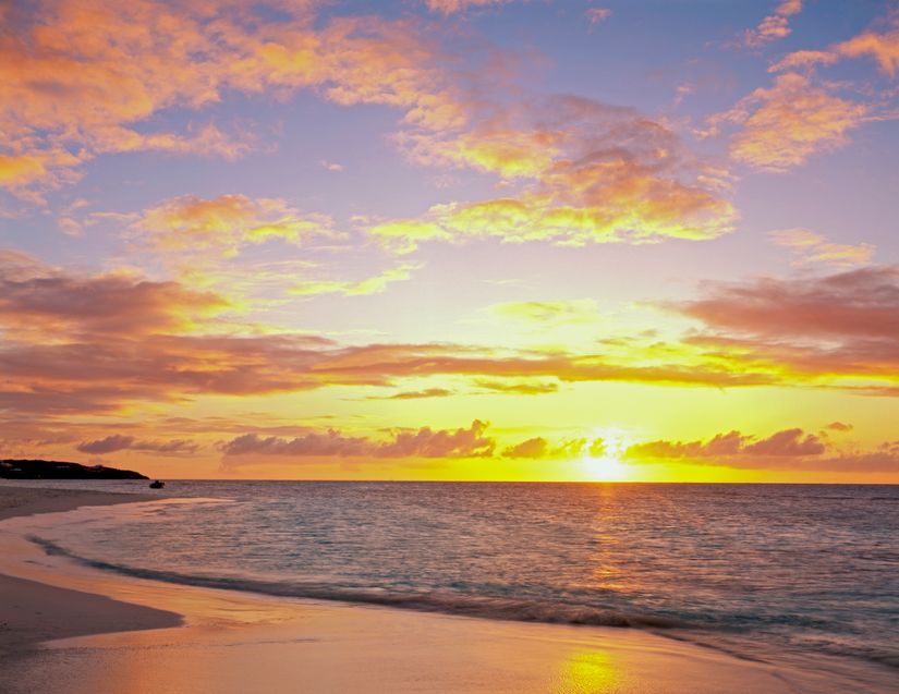 Caribbean Sunset, Anguilla Mural By Mary Liz Austin - Murals Your Way