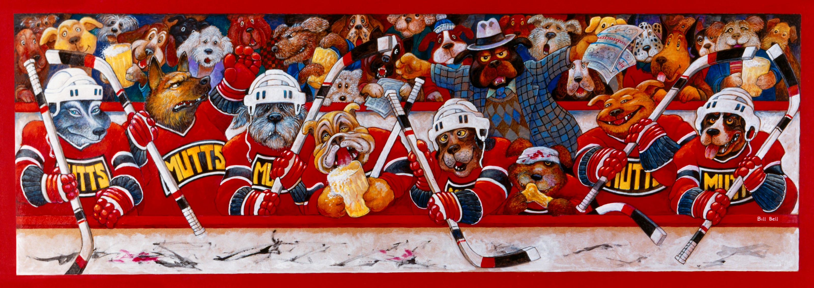 Hockey Mutts Mural By Bill Bell - Murals Your Way