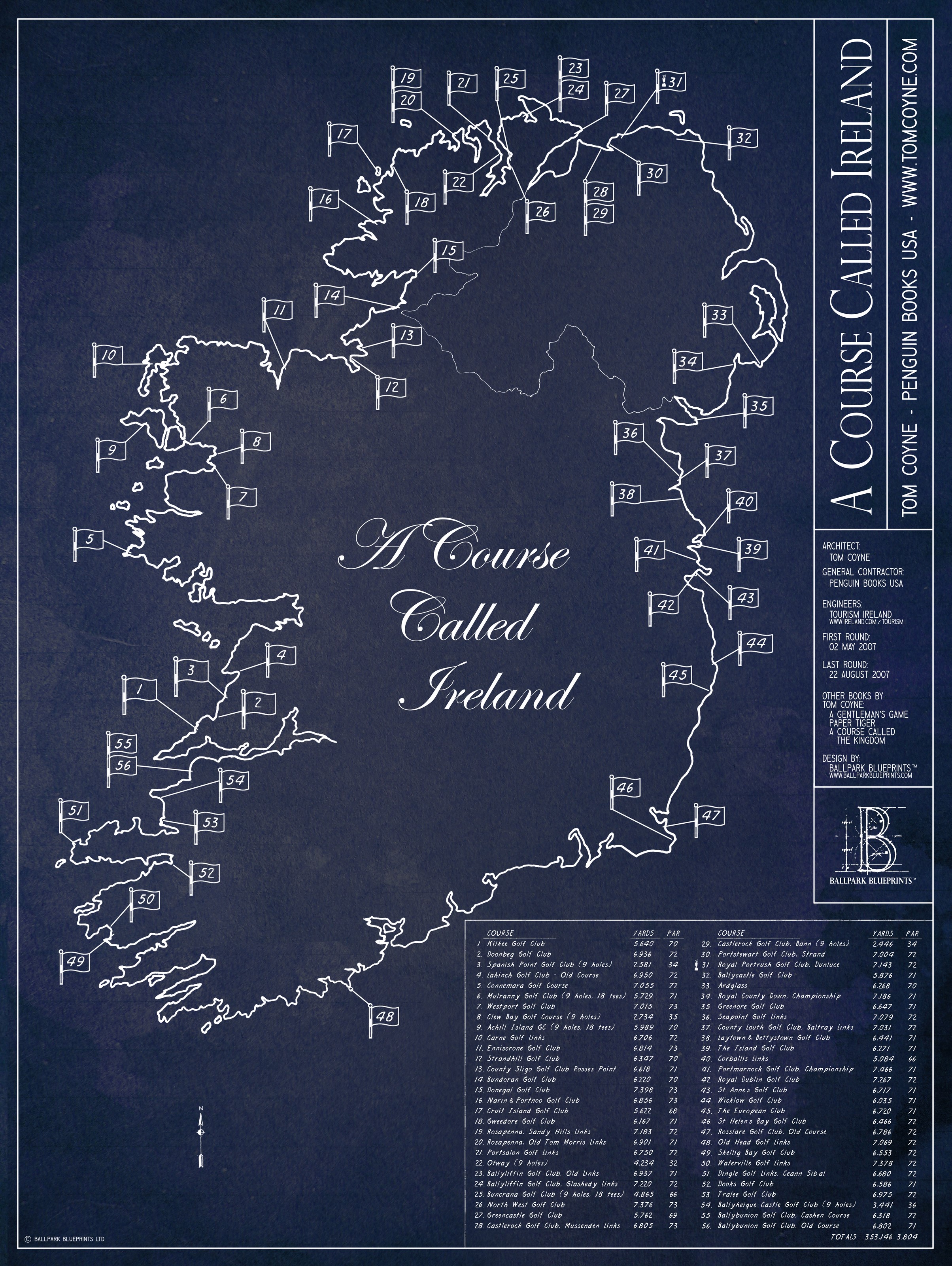 A Course Called Ireland Blueprint Wallpaper - Murals Your Way