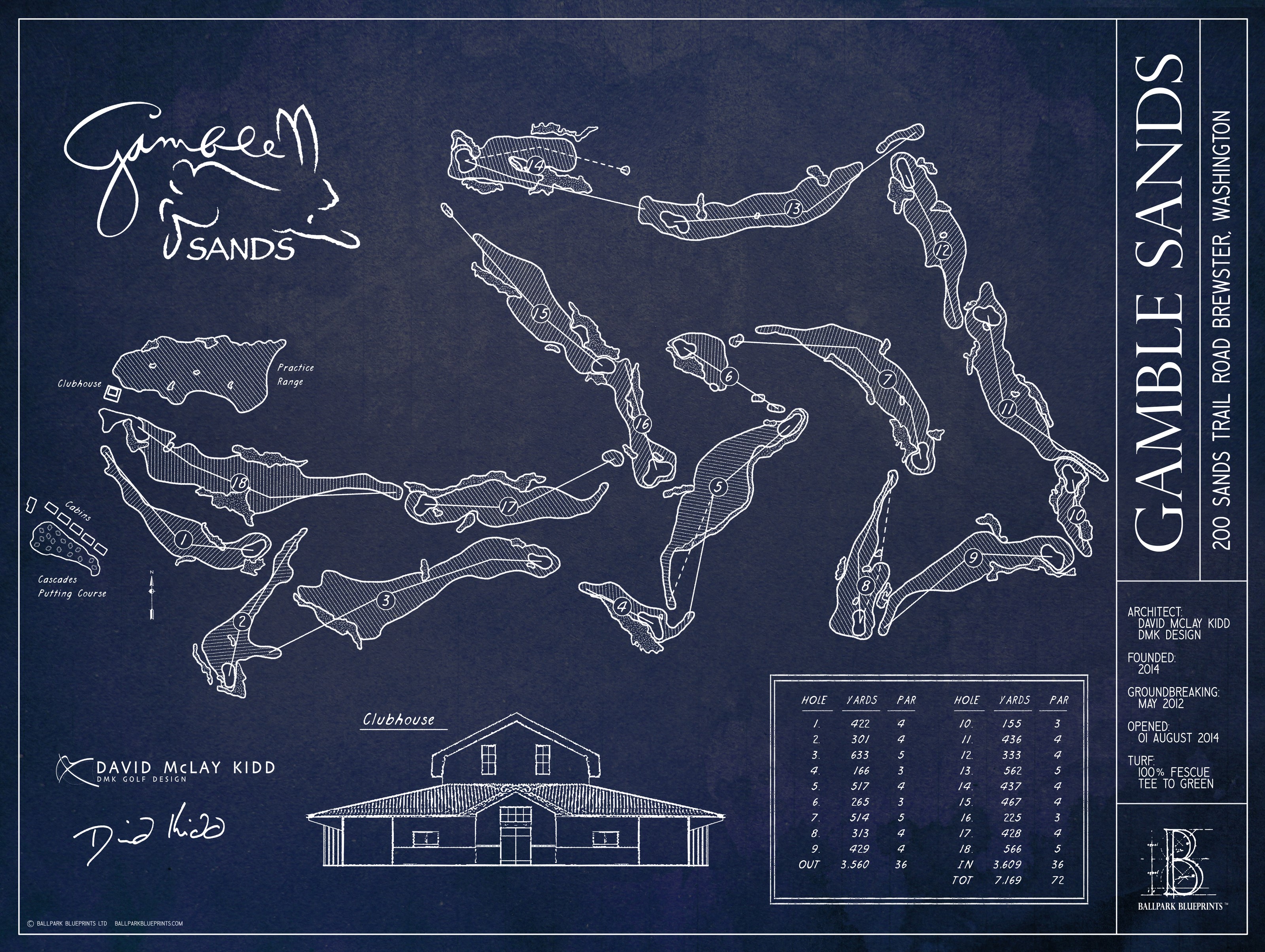 Gamble Sands Blueprint Wall Mural - Murals Your Way