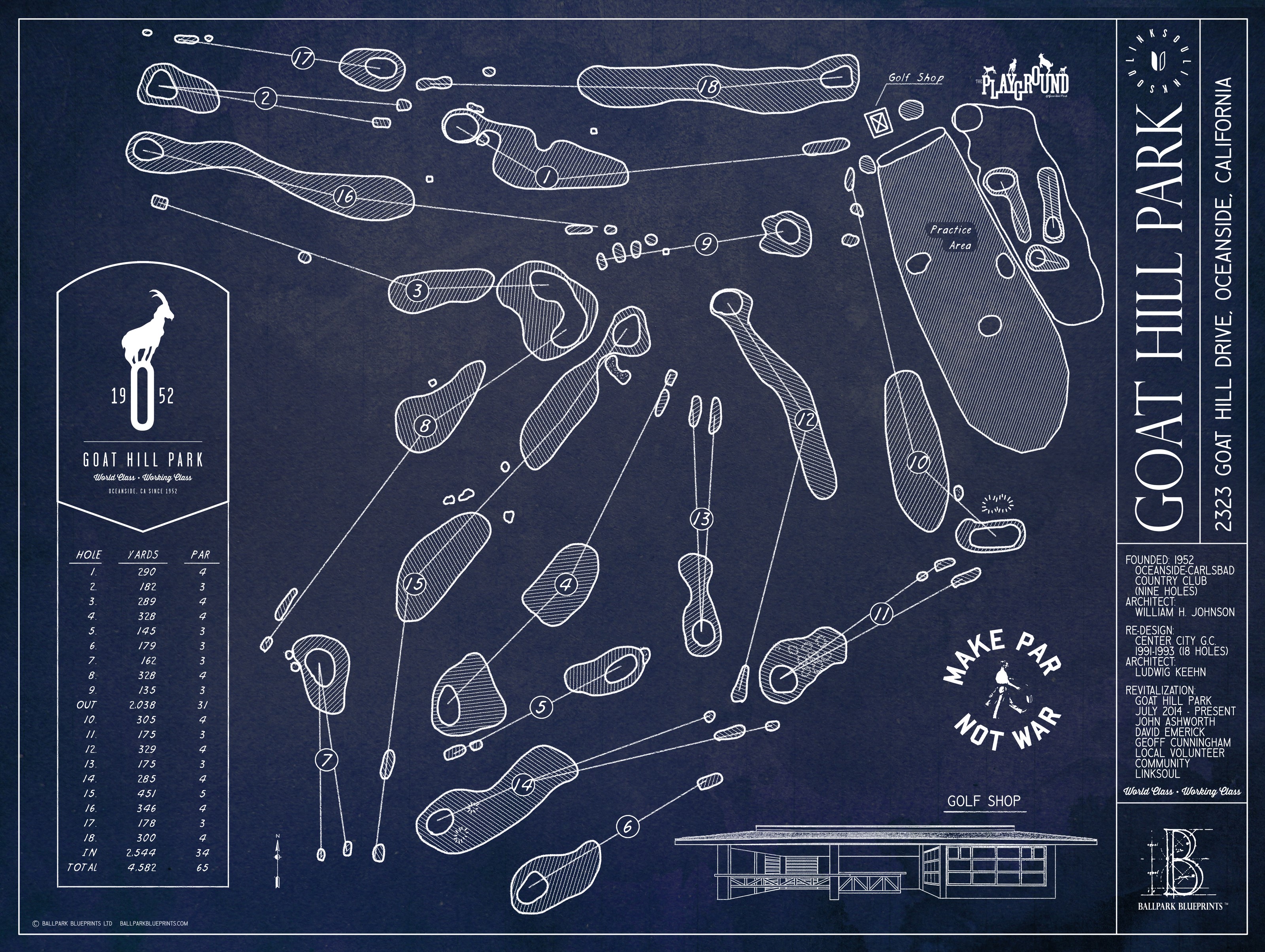 Goat Hill Blueprint Wall Mural - Murals Your Way