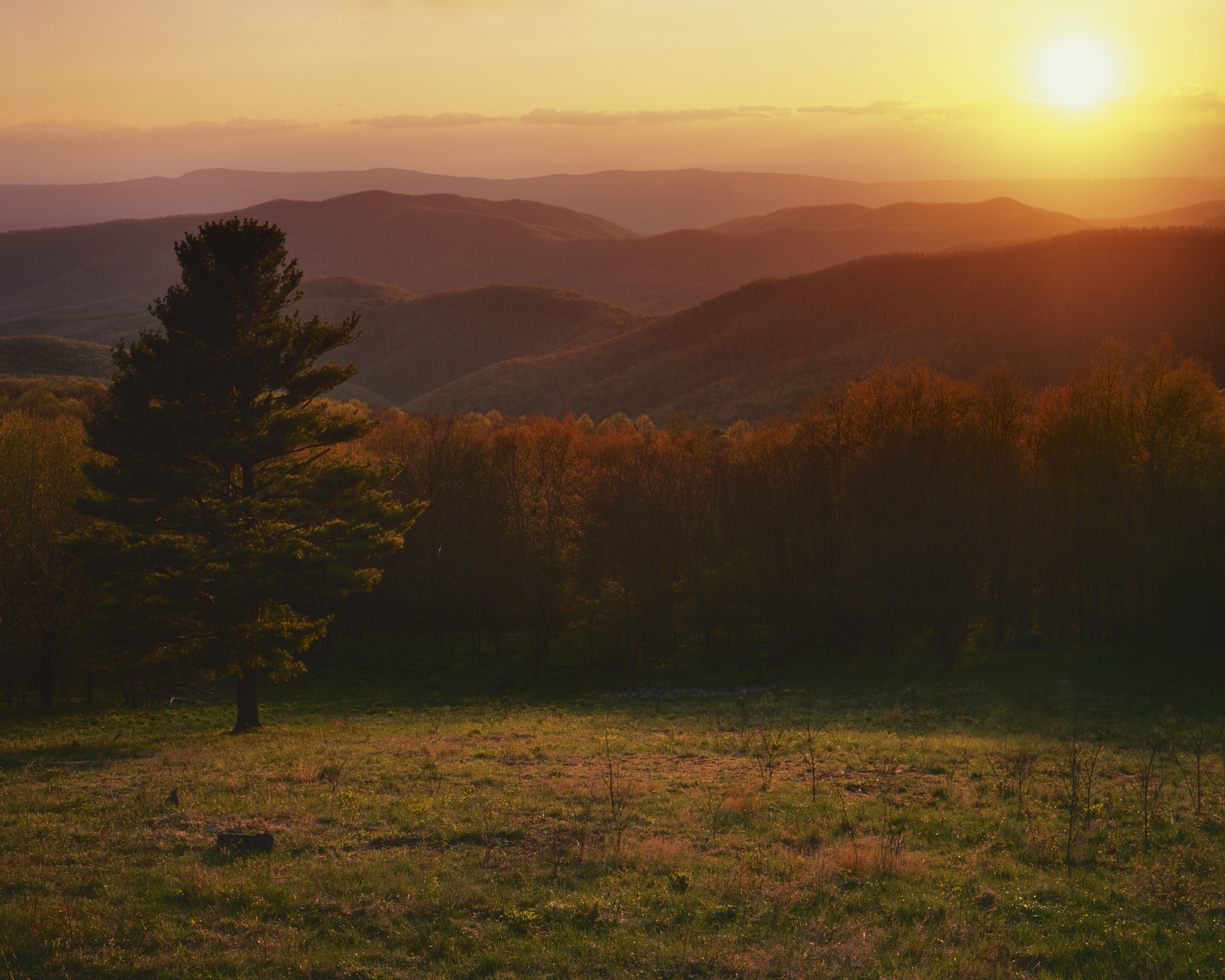 Sunset From Hazeltop Ridge Mural - Murals Your Way