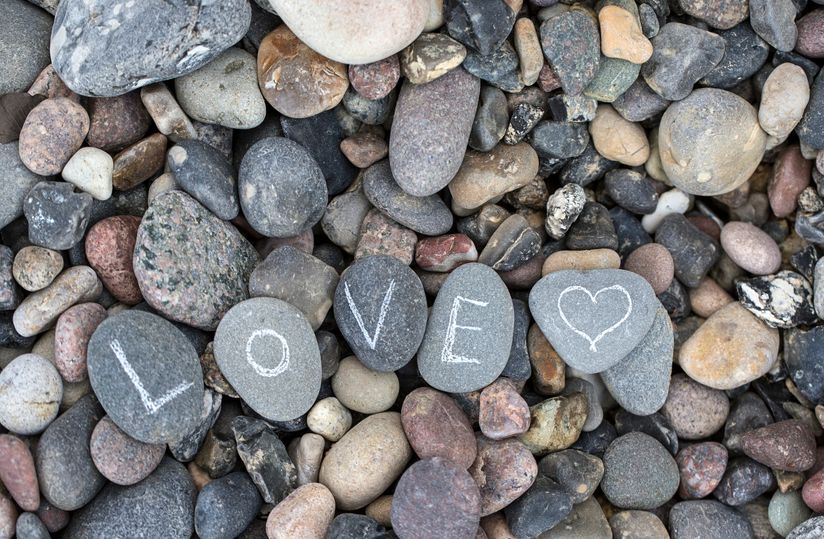 Love Pebbles Mural - Andrea Haase - Murals Your Way