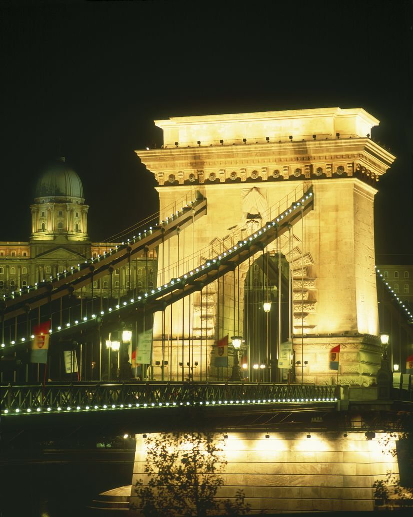 Chain Bridge, Budapest, Hungary Mural - Jim Zuckerman - Murals Your Way