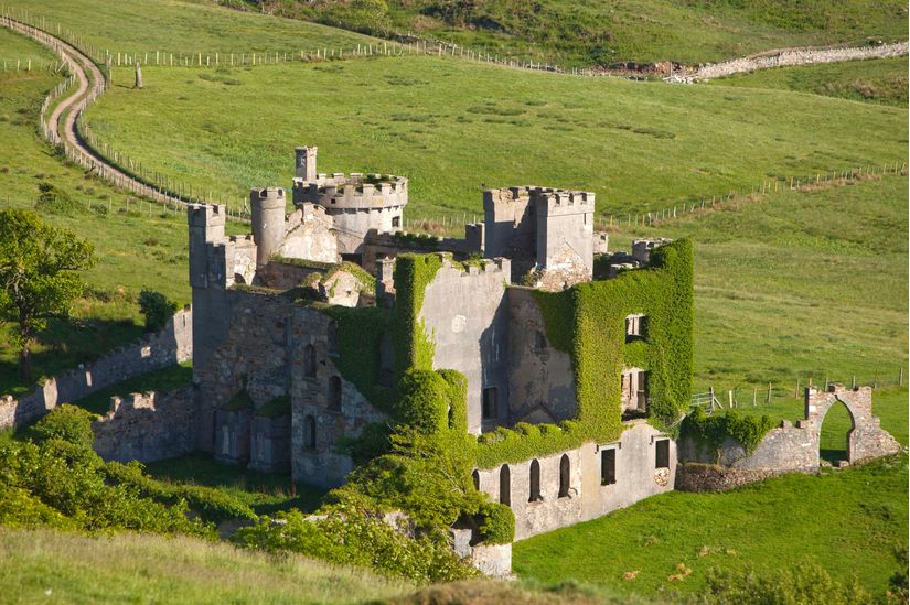 18th Century Clifden Castle, County Galway, Ireland Mural Wallpaper ...