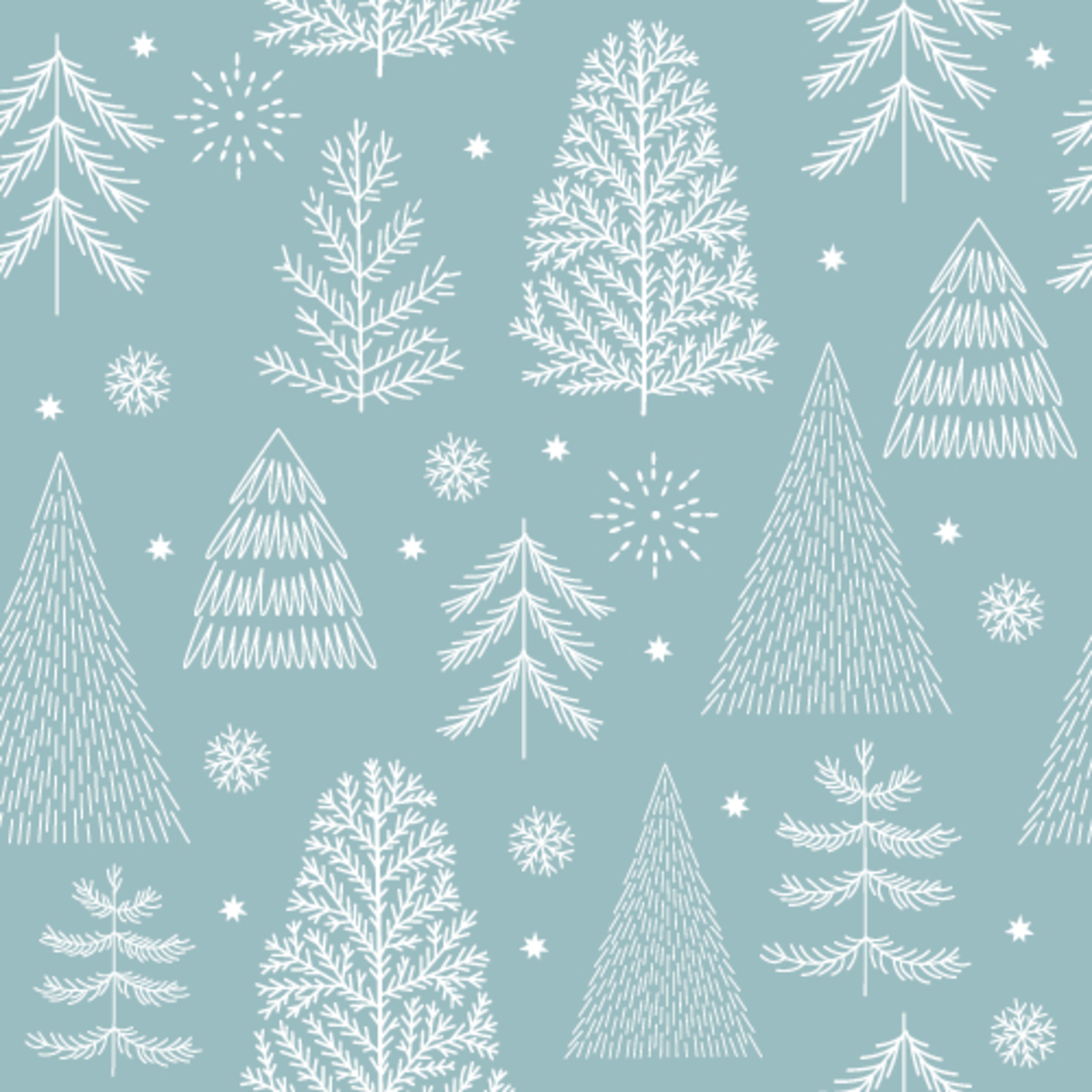 Christmas Tree Pattern Wallpaper - Murals Your Way