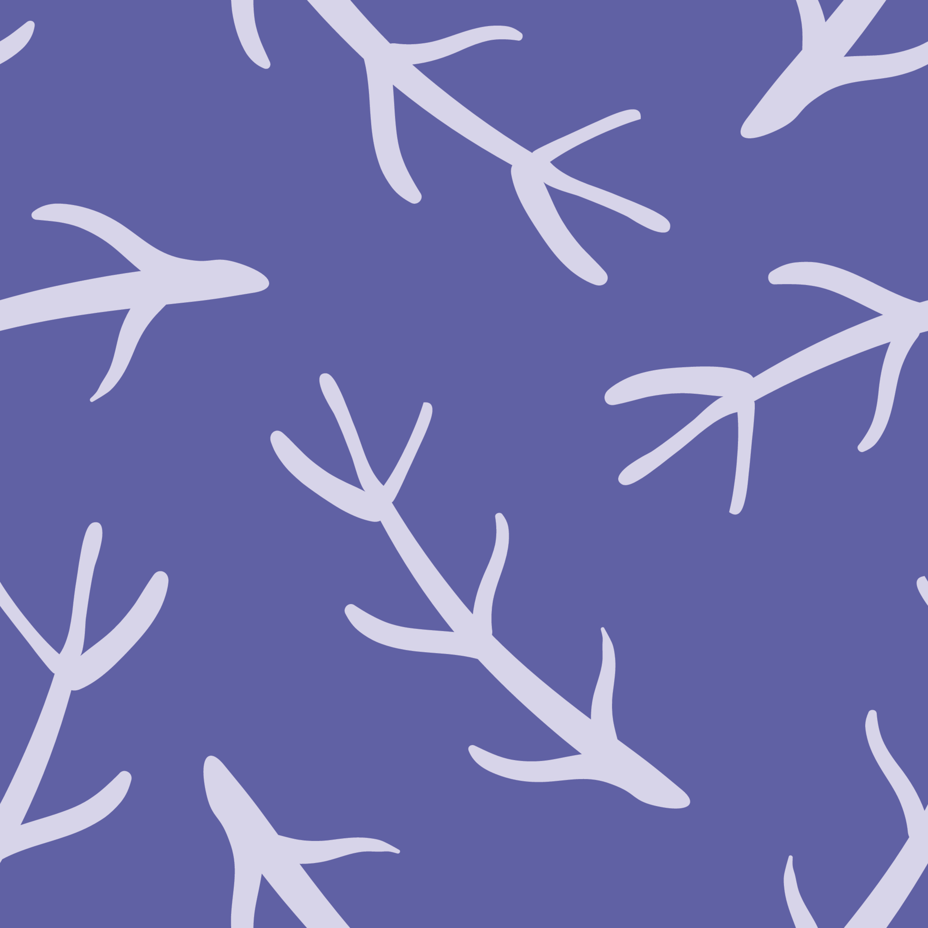 Decorative Sprigs Twigs Pattern Wallpaper - Murals Your Way