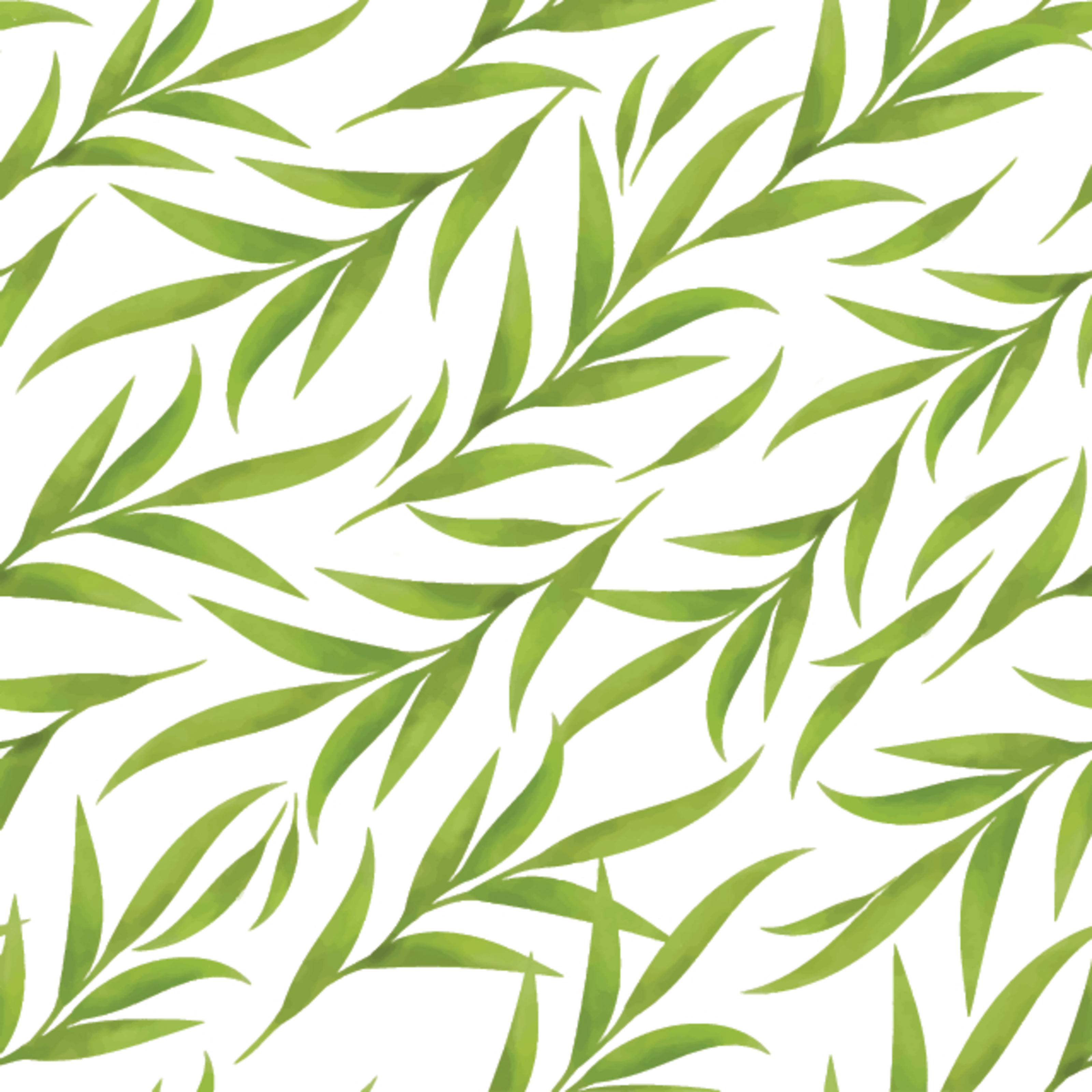 Beautiful Watercolor Green Leaves Pattern Wallpaper - Murals Your Way