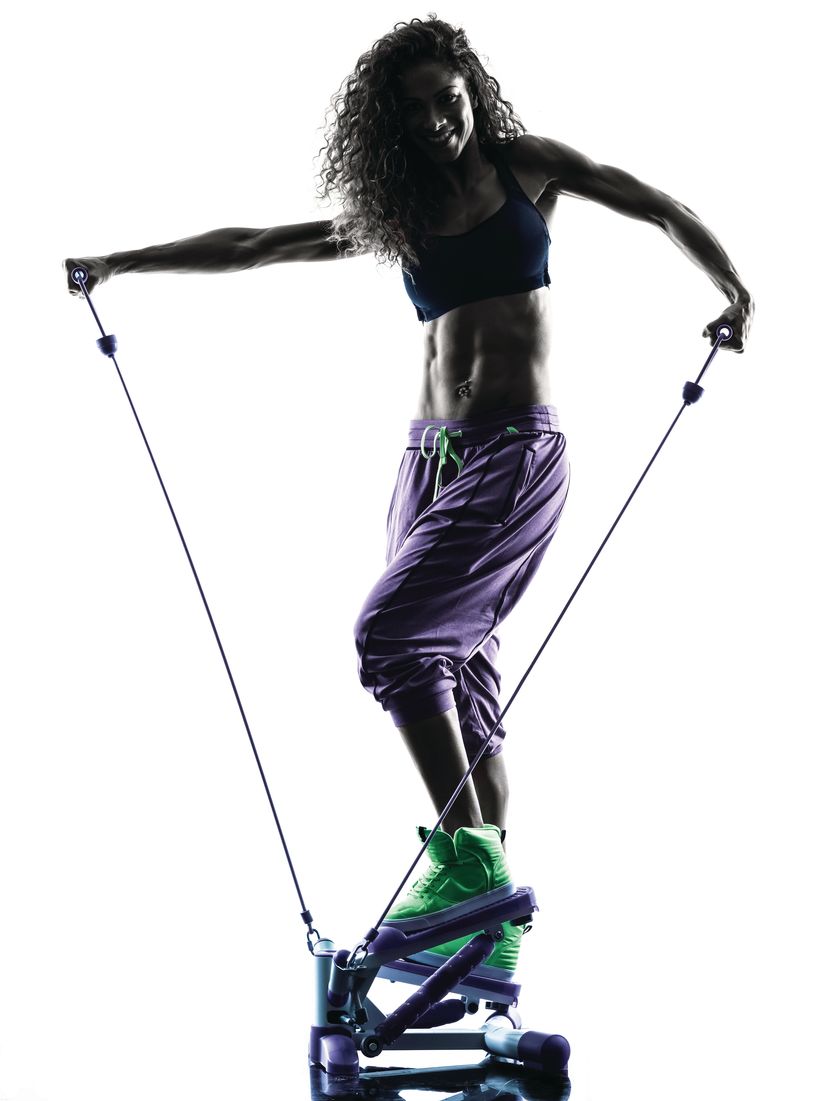 Woman On Stair Stepper Wallpaper Mural - Murals Your Way