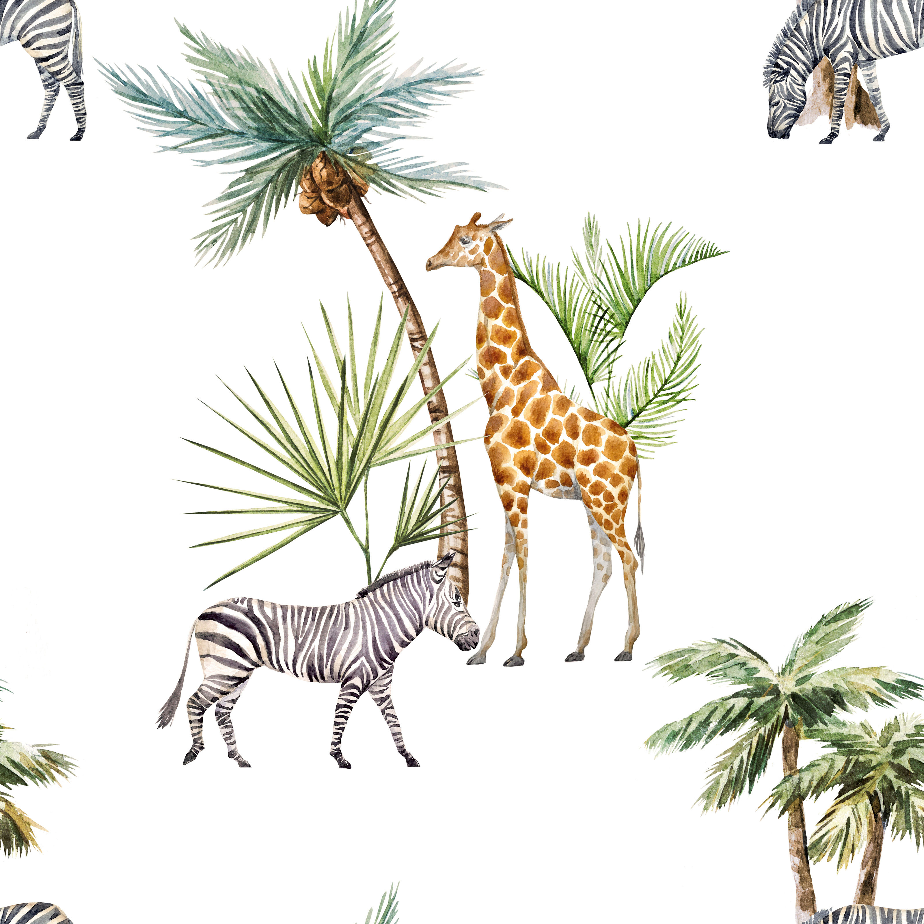 Watercolor African Pattern Wallpaper - Murals Your Way