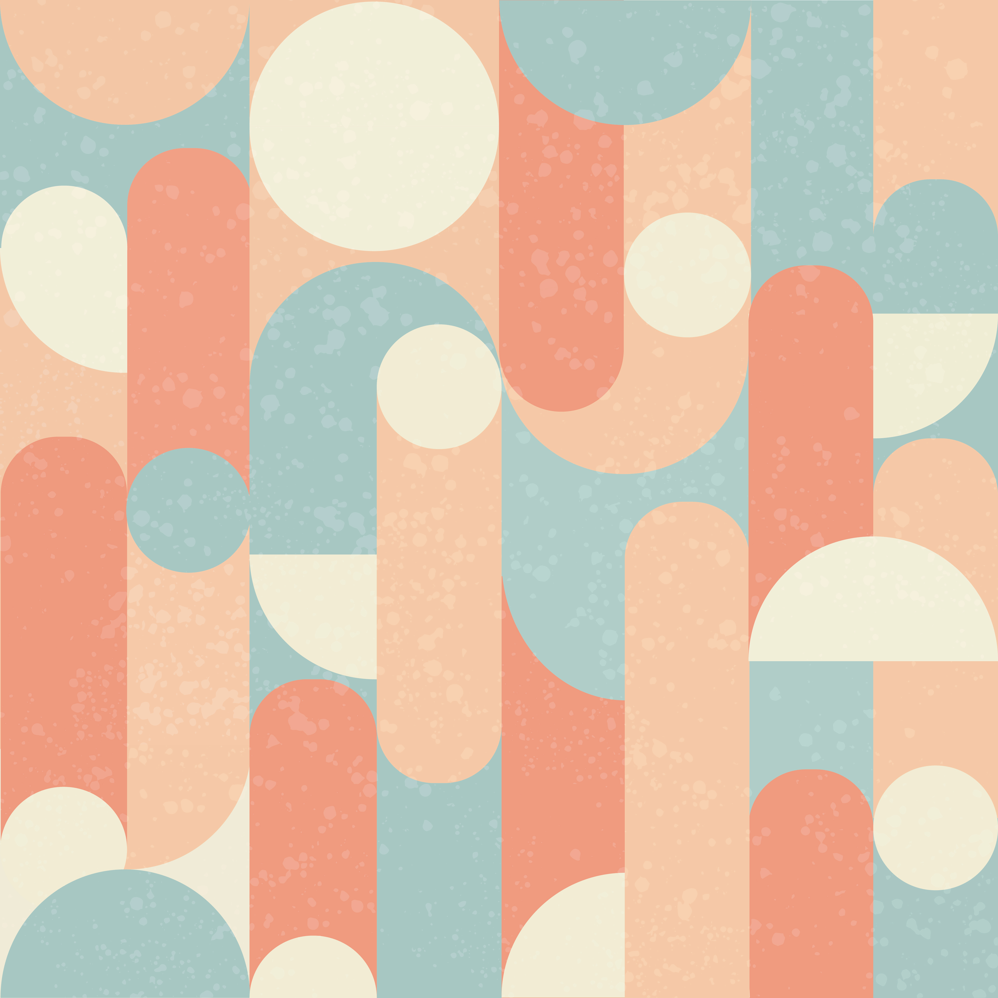 Retro Rounds Circle Pattern Wallpaper - Murals Your Way