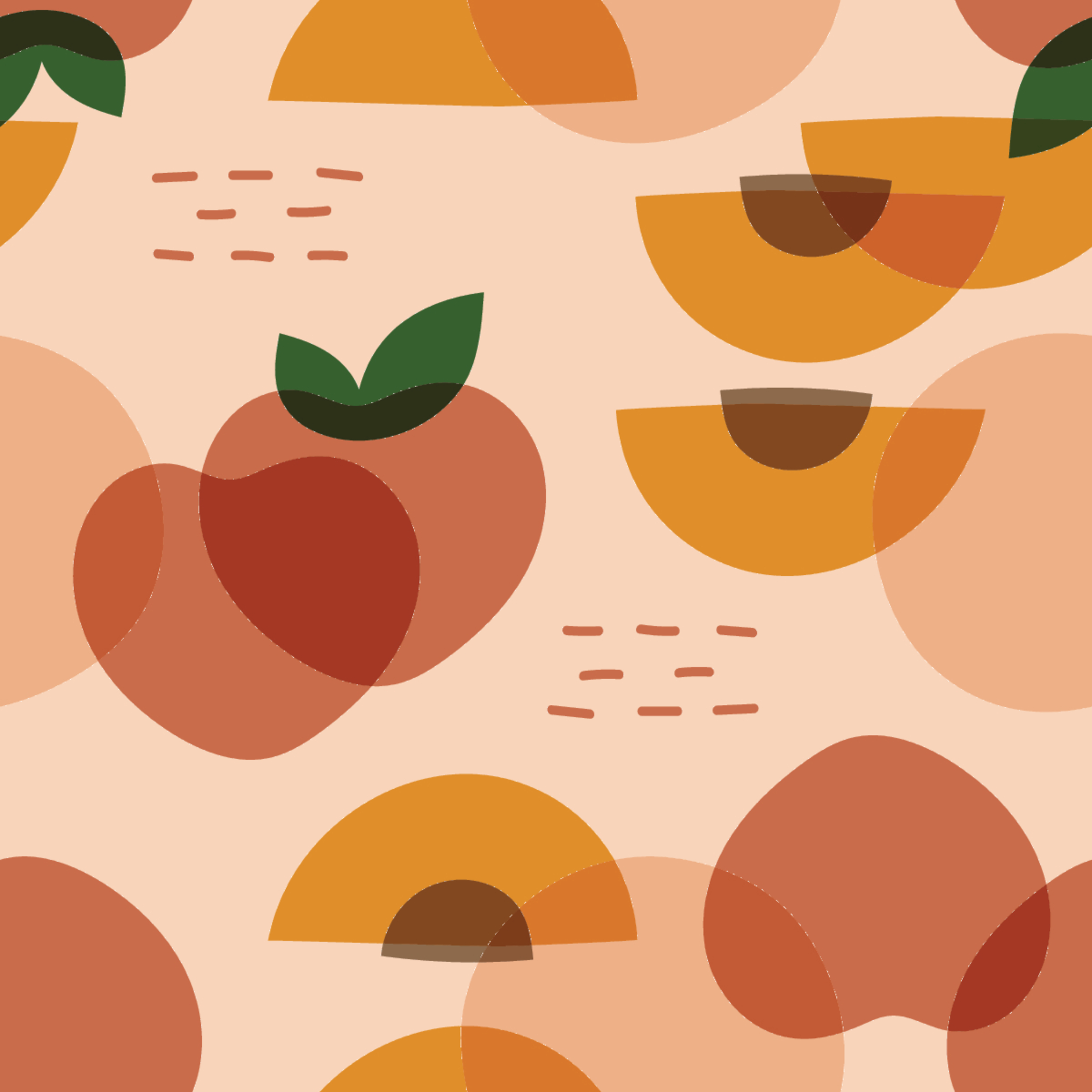 Peachy Keen Pattern Wallpaper - Murals Your Way