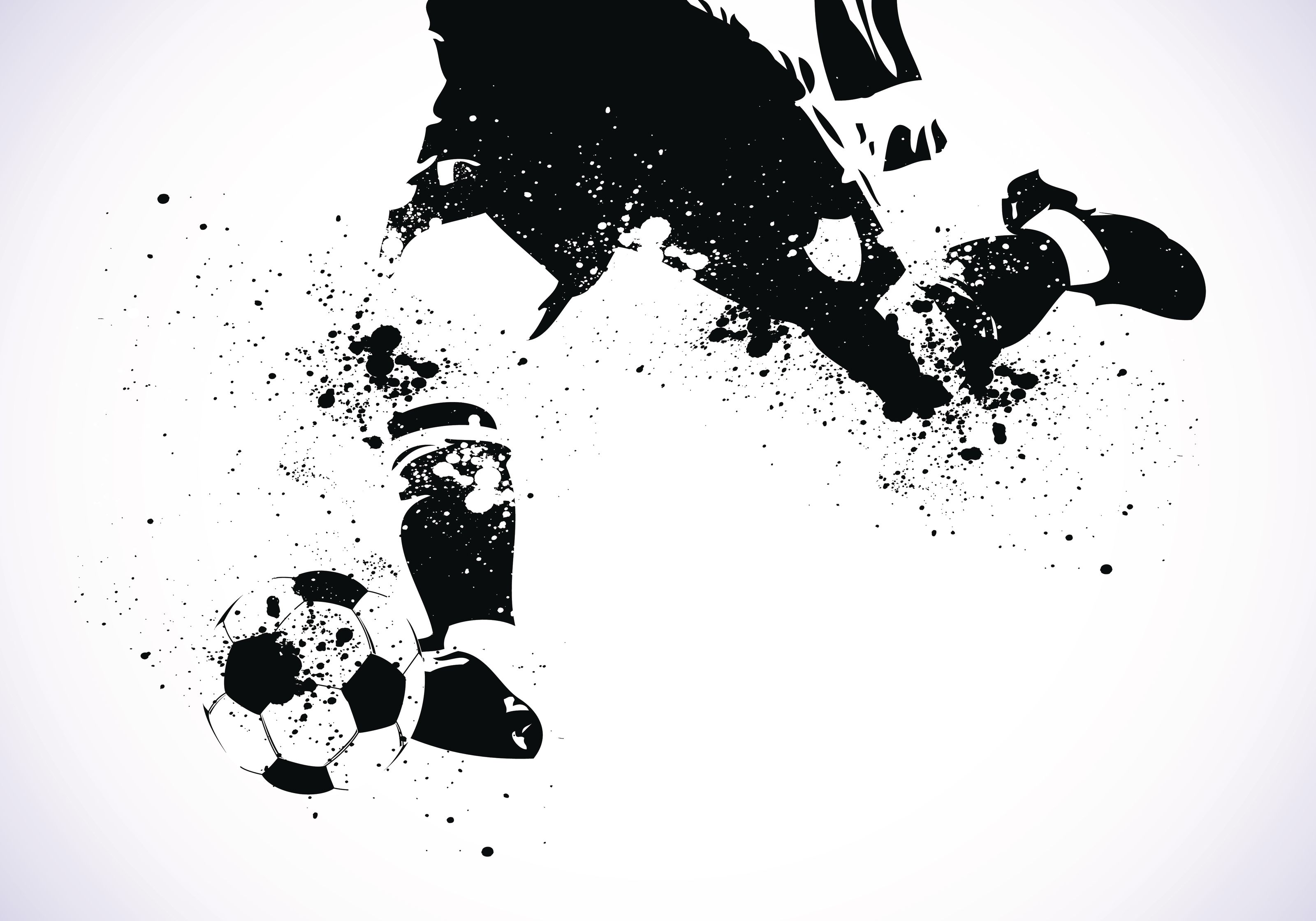 Grunge Soccer Splatter Wall Mural - Murals Your Way