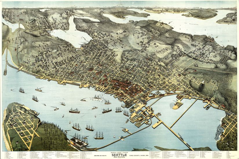 Seattle, WA 1891 Wall Mural - Murals Your Way