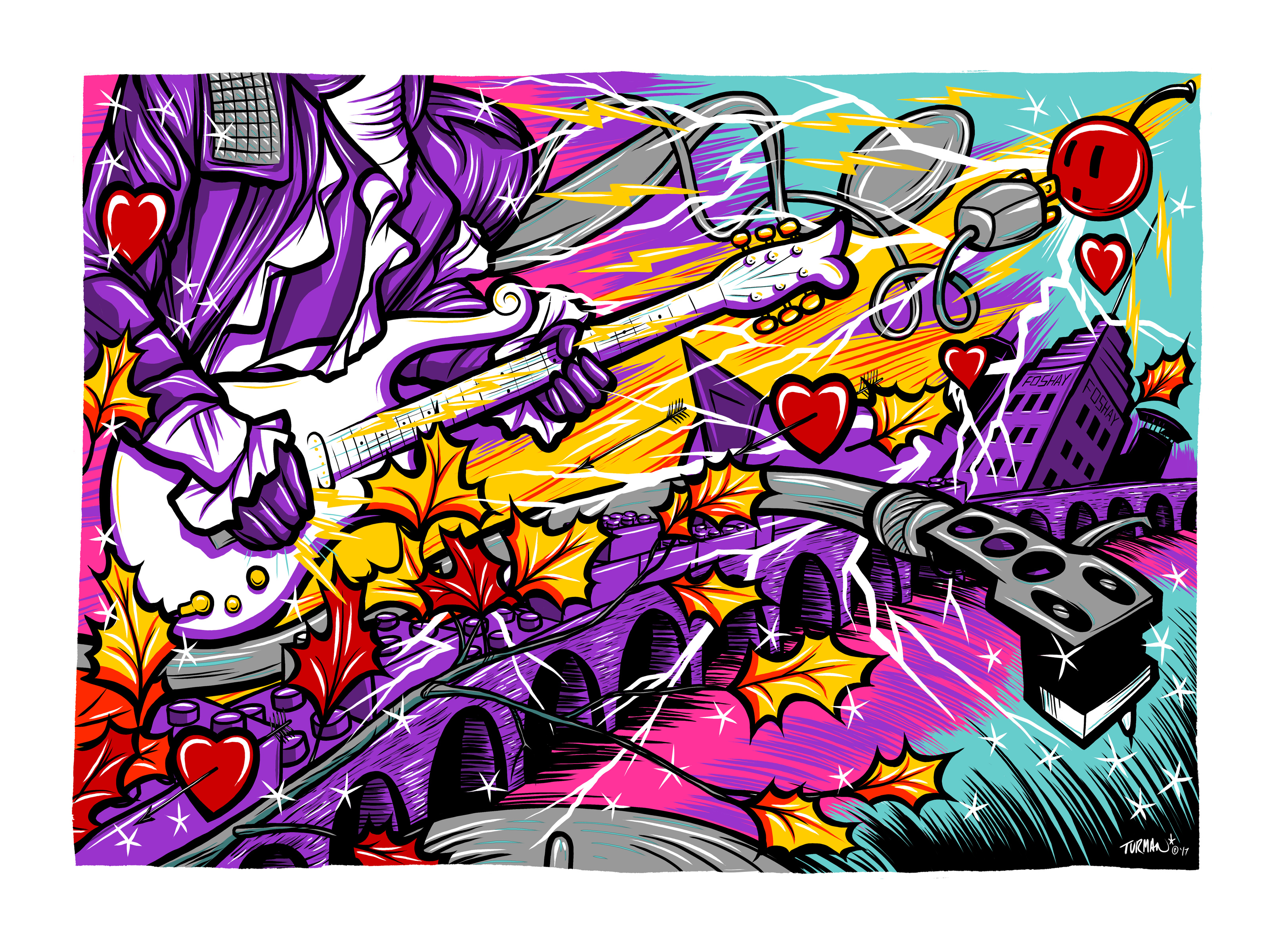 Minneapolis Riffs Wall Mural - Murals Your Way