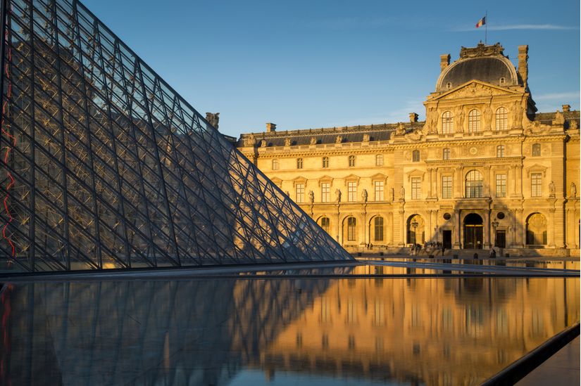 Evening At Musee Du Louvre Wall Mural - Murals Your Way