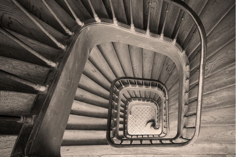 Paris Staircase - Sepia Mural - Brian Jannsen - Murals Your Way