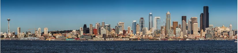 Seattle Washington Daytime Panoramic Mural - Brian Jannsen - Murals ...