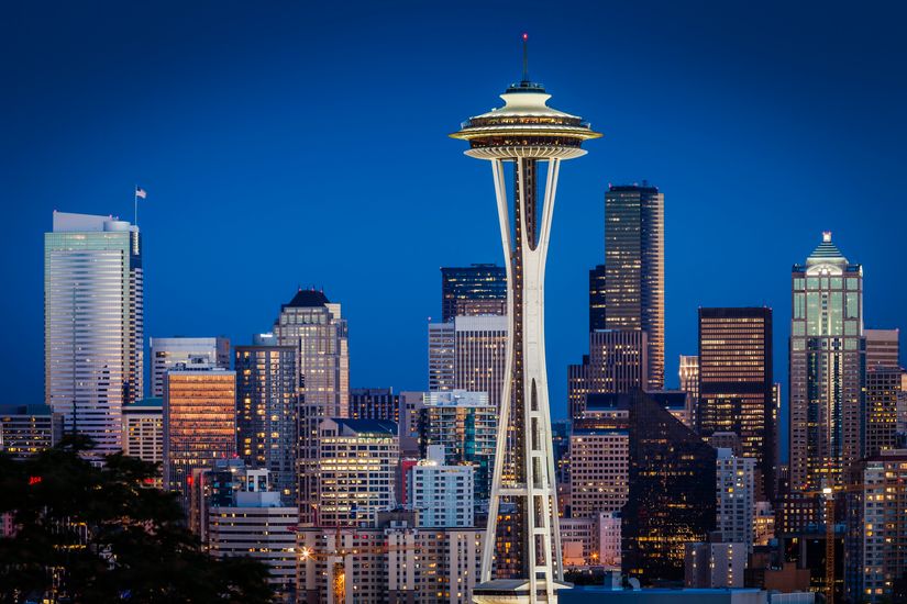 Seattle, Washington Skyline Wallpaper Mural - Murals Your Way