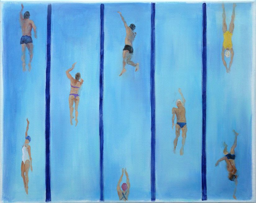 Swimming Lanes Wall Mural - Murals Your Way