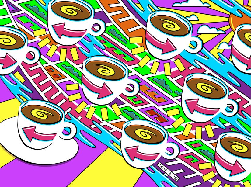 Morning Buzz Mural - Chuck Trunks - Murals Your Way