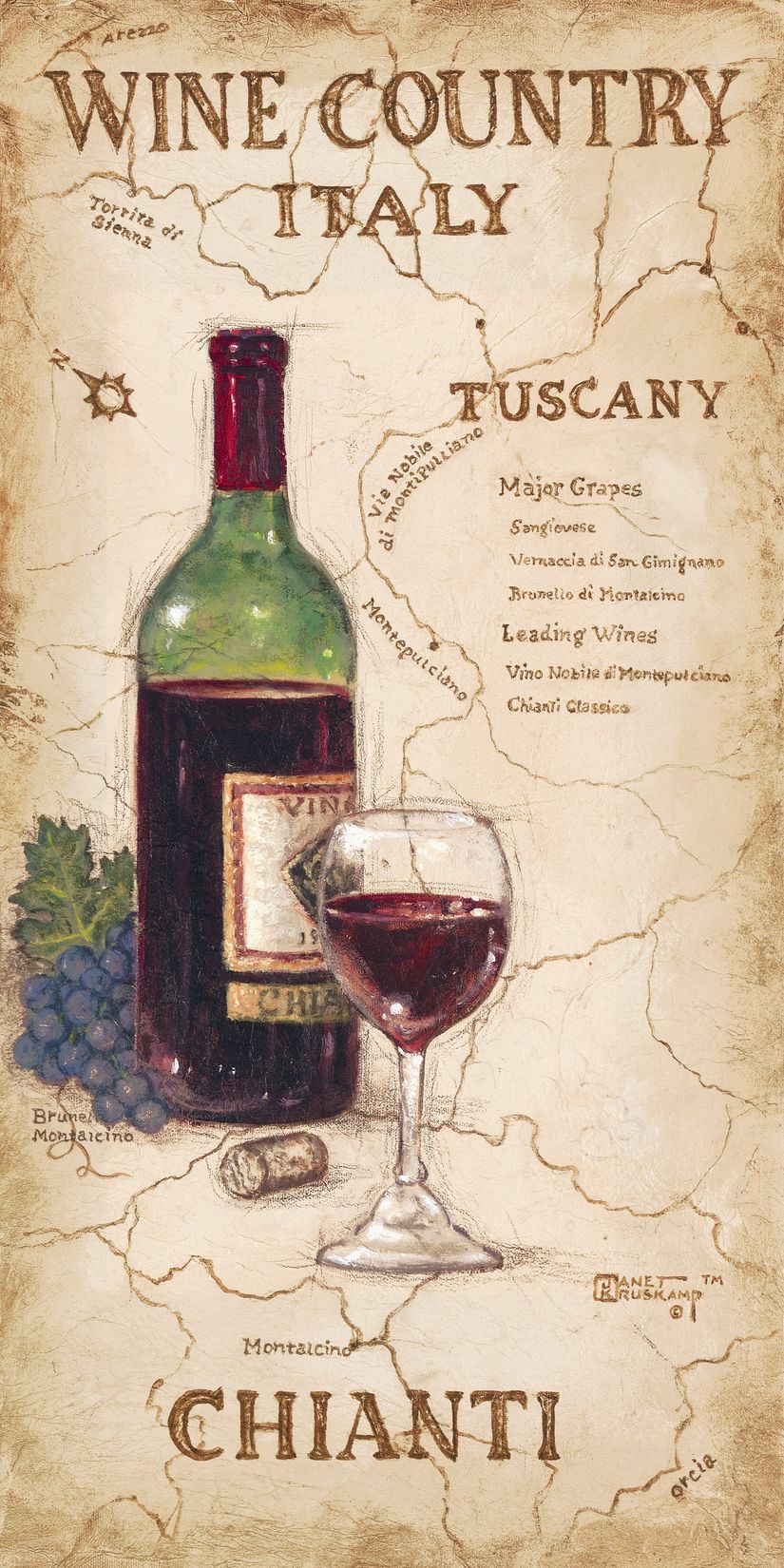 Wine Country Iv Mural By Janet Kruskamp - Murals Your Way