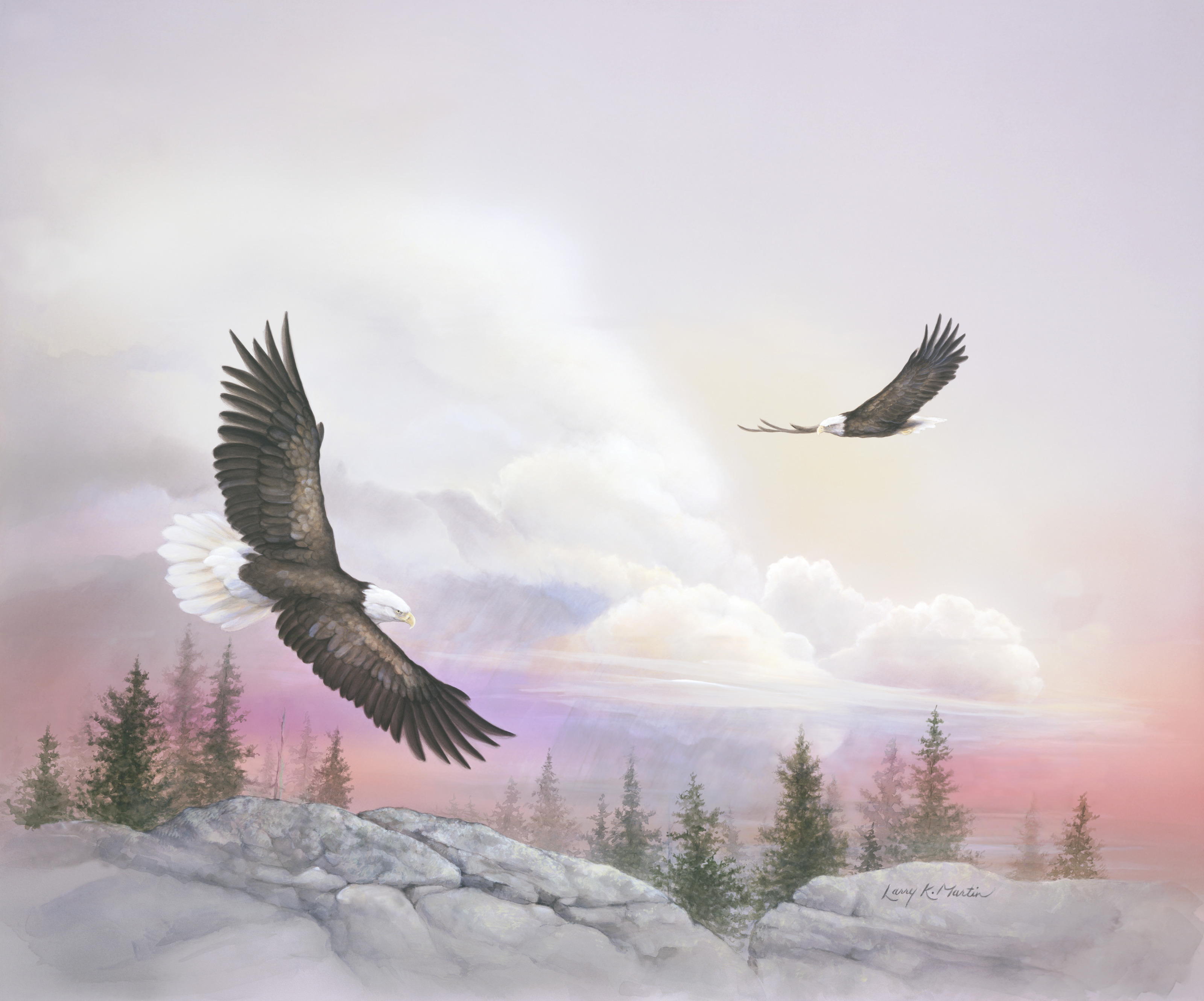 Soaring With Eagles Mural - Environmental Graphics - Murals Your Way