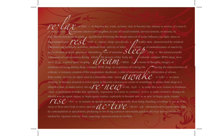 Restful-Red Mural - Environmental Graphics - Murals Your Way