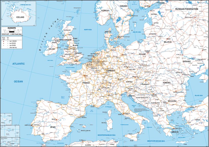 Europe 5 Map Wall Mural - Murals Your Way