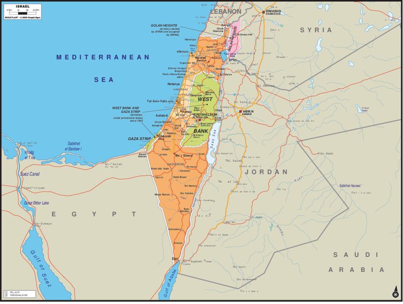 Israel Map Mural Wallpaper - Murals Your Way