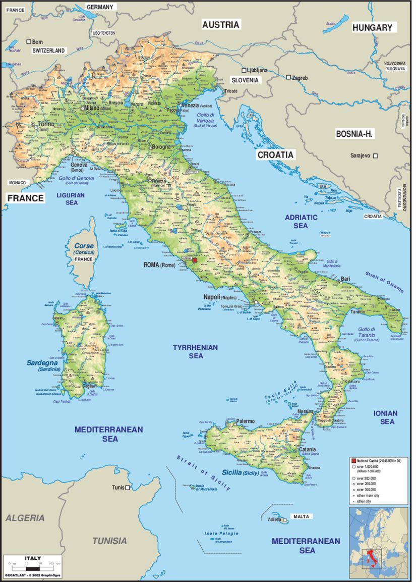 Italy Map Wallpaper Mural - Murals Your Way