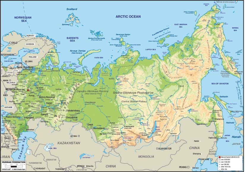 Russia Map Mural - Murals Your Way
