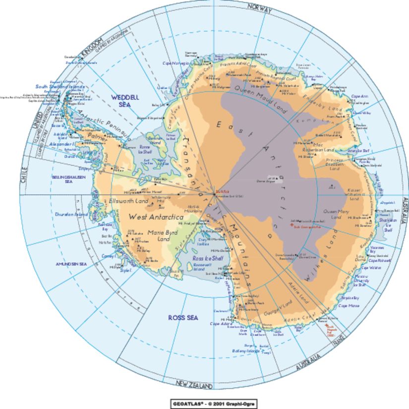 Antarctica Mural By EGI Maps - Murals Your Way