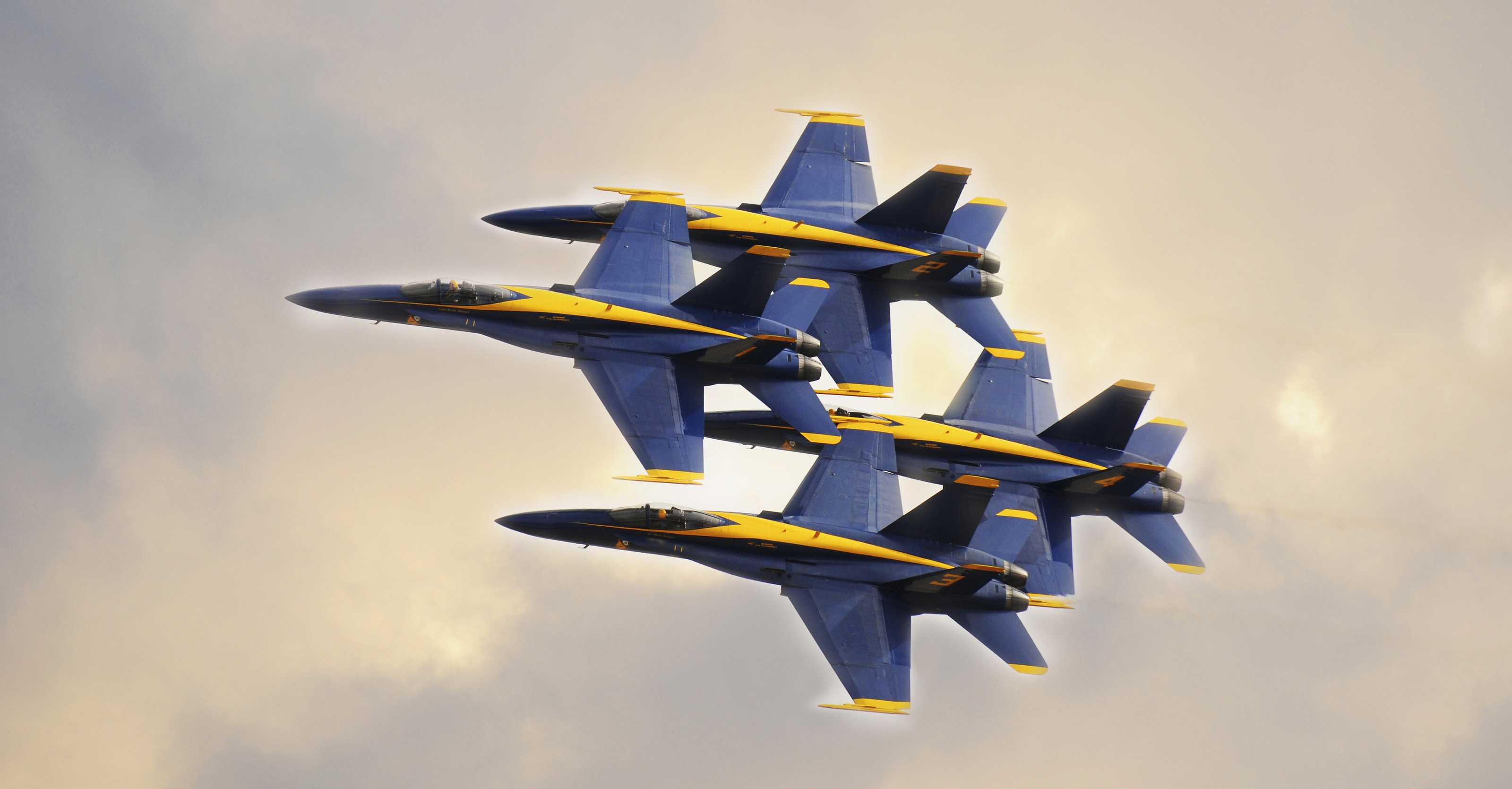 Blue Angels In Clouds Mural Wallpaper - Alan Crosthwaite - Murals Your Way