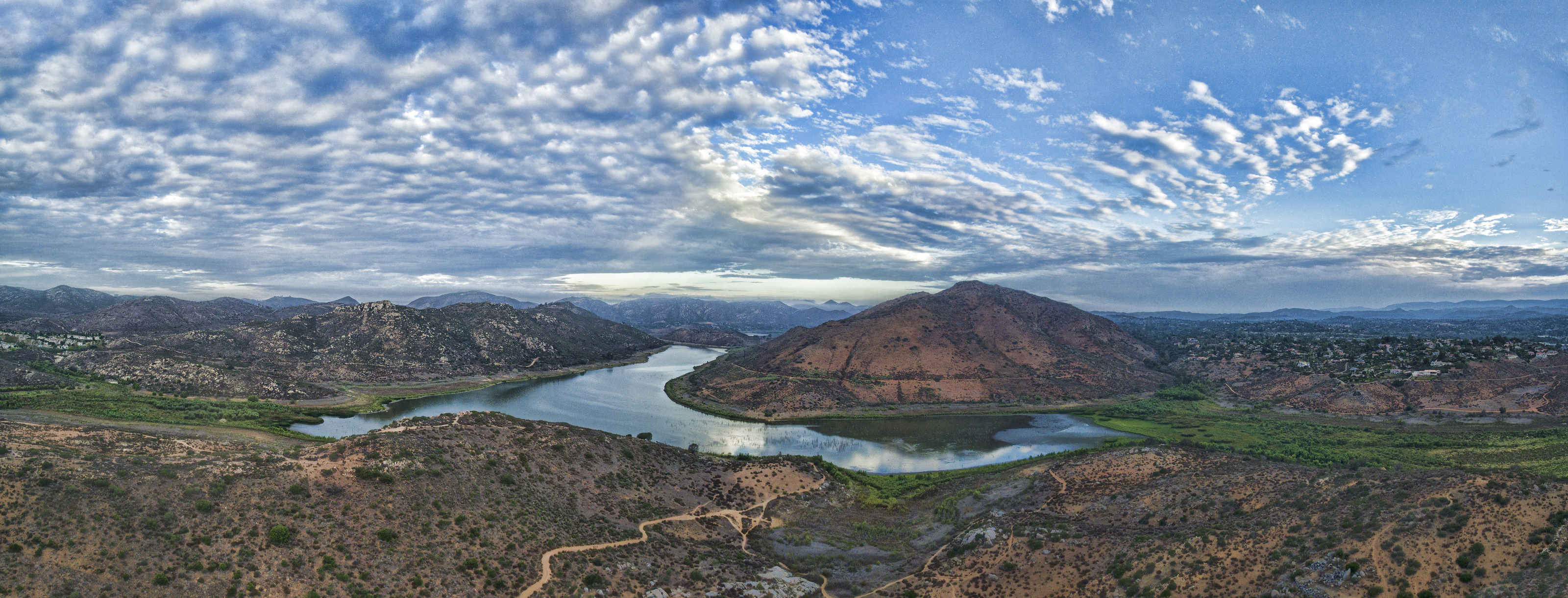 Sunrise At Lake Hodges, San Diego, California Mural By Alan Crosthwaite ...