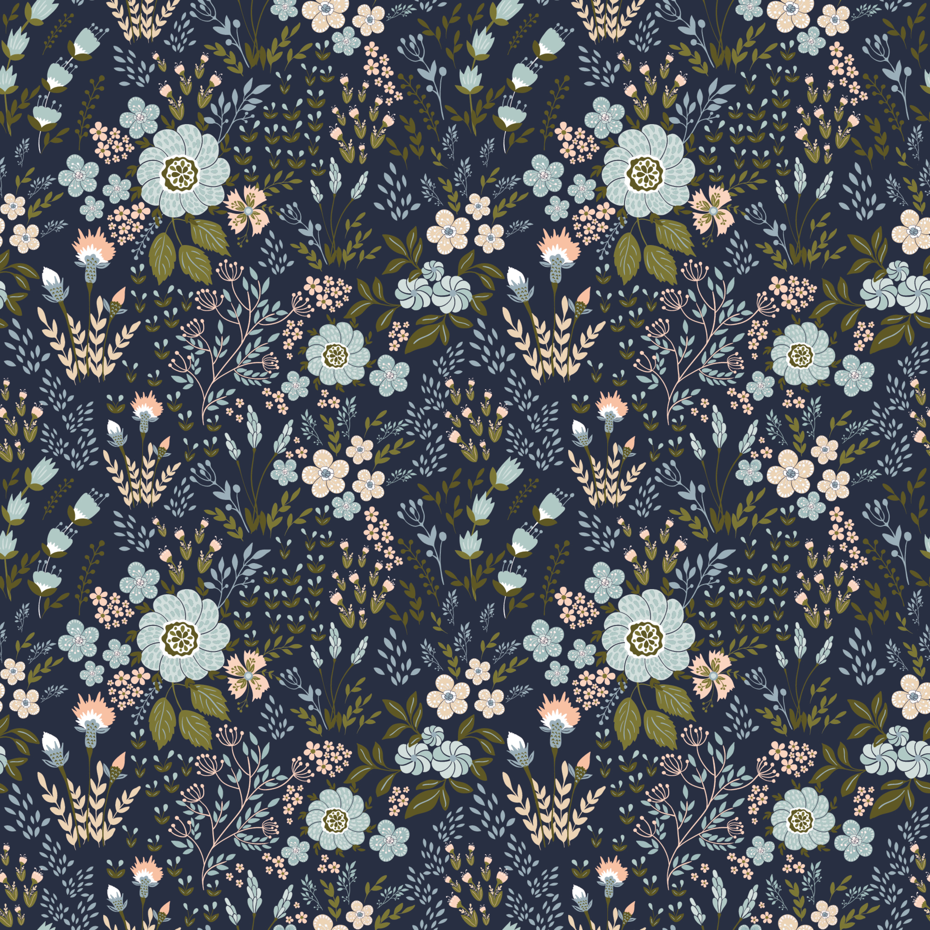 Secret Garden Pattern Wallpaper Mural - Murals Your Way