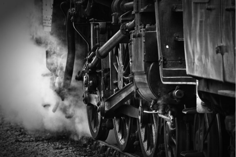 Steam Train Mural - Murals Your Way