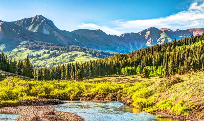 Mountain Vista With Slate River Near Crested Butte Colorado Mural ...